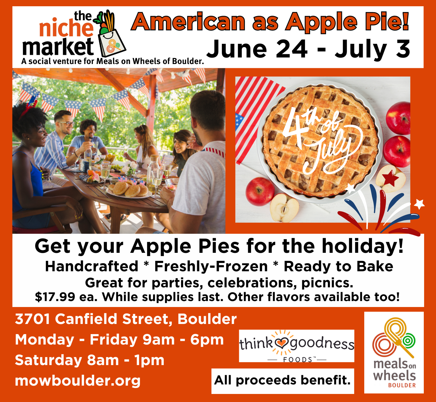 Boulder Corner Market: The Niche Market - Meals on Wheels Boulder